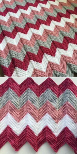 Crochet Chevron Blanket – Free Pattern - Crafts Ideas