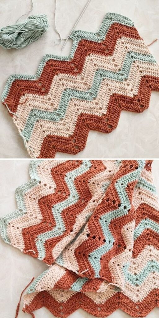 Crochet Chevron Blanket – Free Pattern - Crafts Ideas