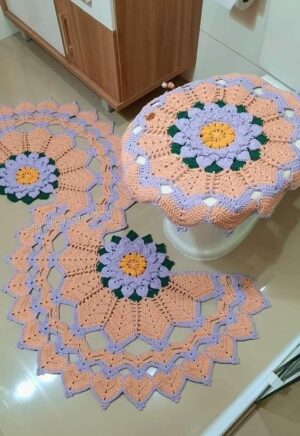How to Crochet Bathroom Rugs - Crafts Ideas