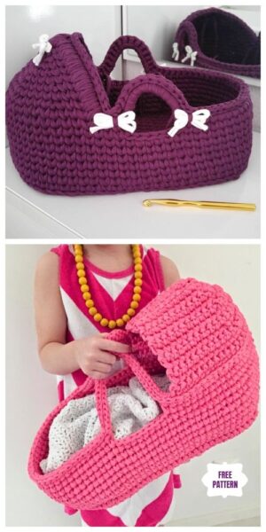 Crochet Pattern Ideas for Moses Baskets - Crafts Ideas